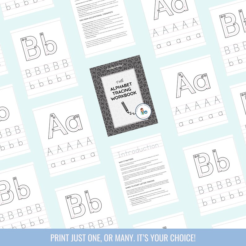Printable the Alphabet Tracing Workbook: A-Z Letter Practice for Kids ...