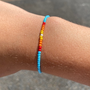 Sunset Seed Bead Bracelet OR Ring, Great Gift for Sunset Lovers and ...