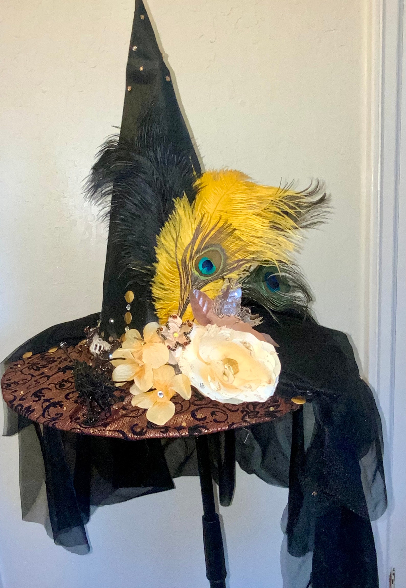 Women’s Halloween WITCH HAT KATANGI Women’s Brown and Gold Fancy Hat - Etsy