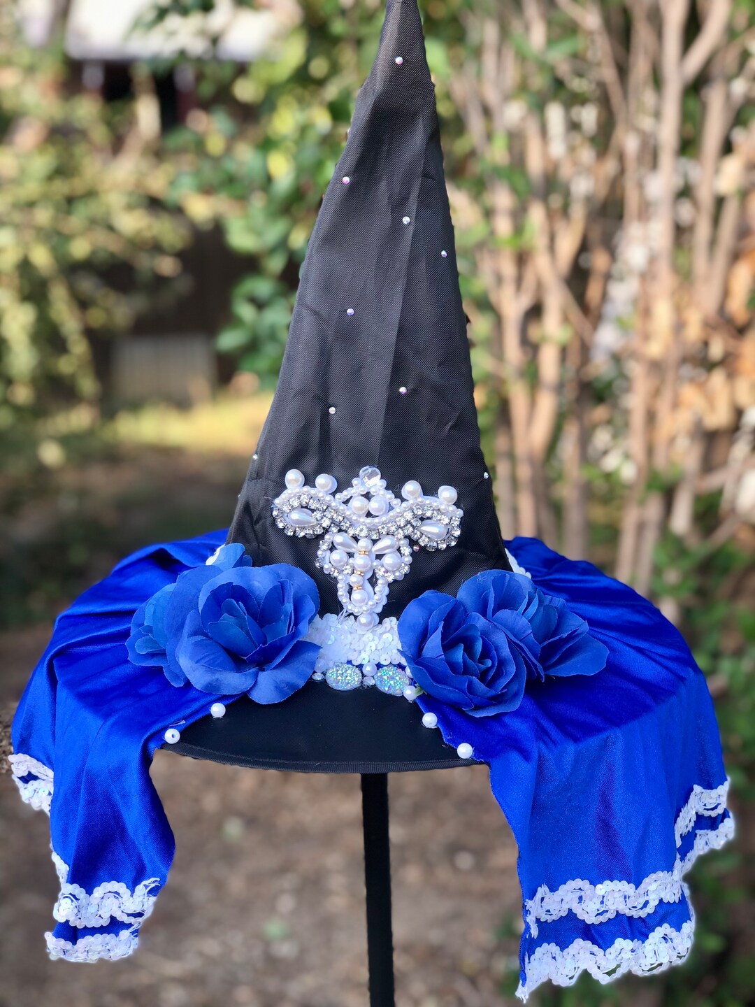 Fancy Witch Hat blue Magical Hat for Woman and Girls. - Etsy
