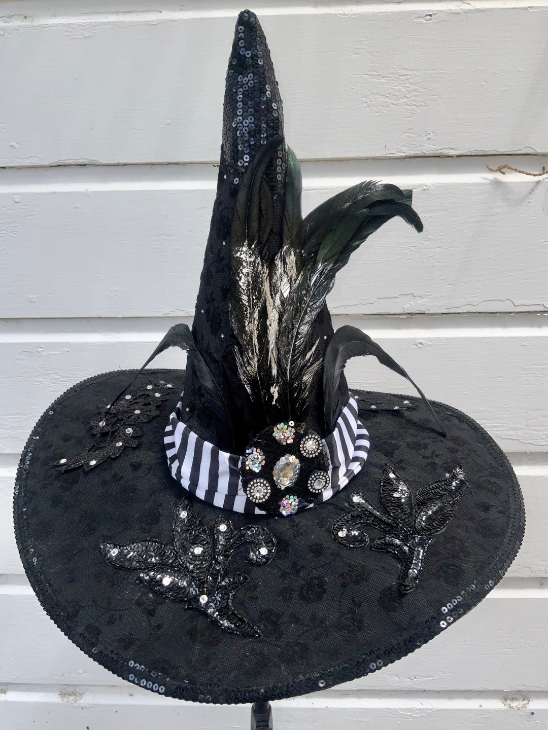 Large Brim Floppy Witch Hat - Etsy