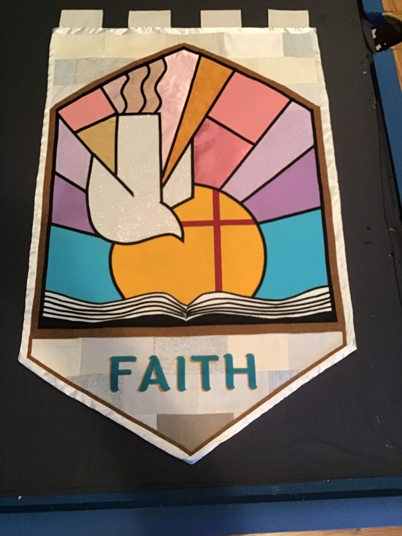 Faith Religious Banner - Hanging Church Banner - Etsy