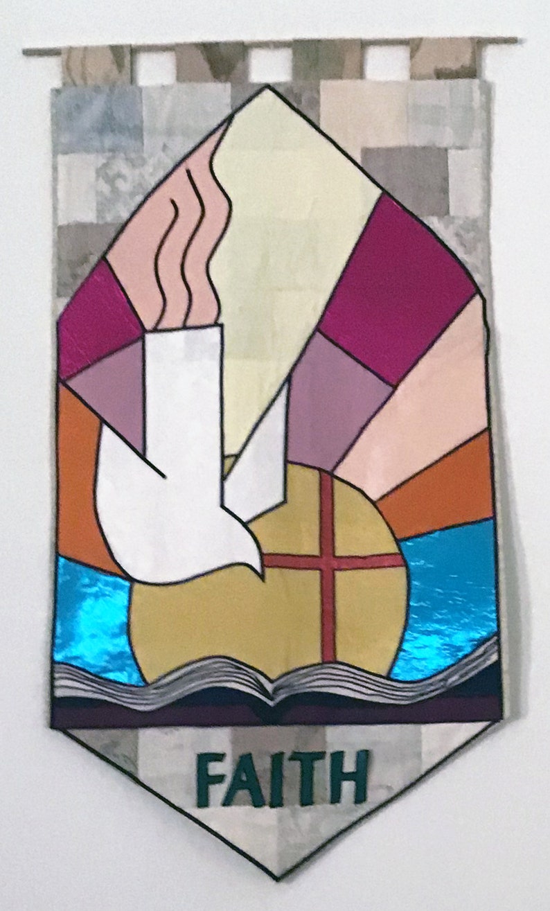 Faith Religious Banner - Hanging Church Banner - Etsy