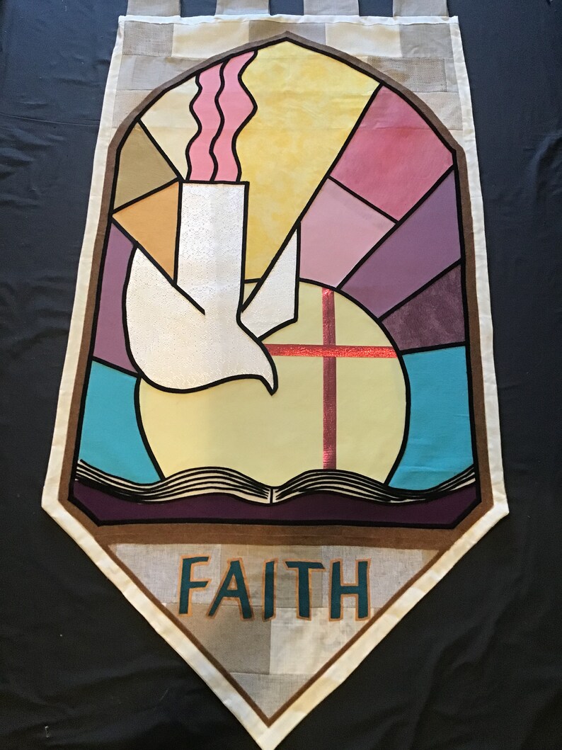 Faith Religious Banner - Hanging Church Banner - Etsy