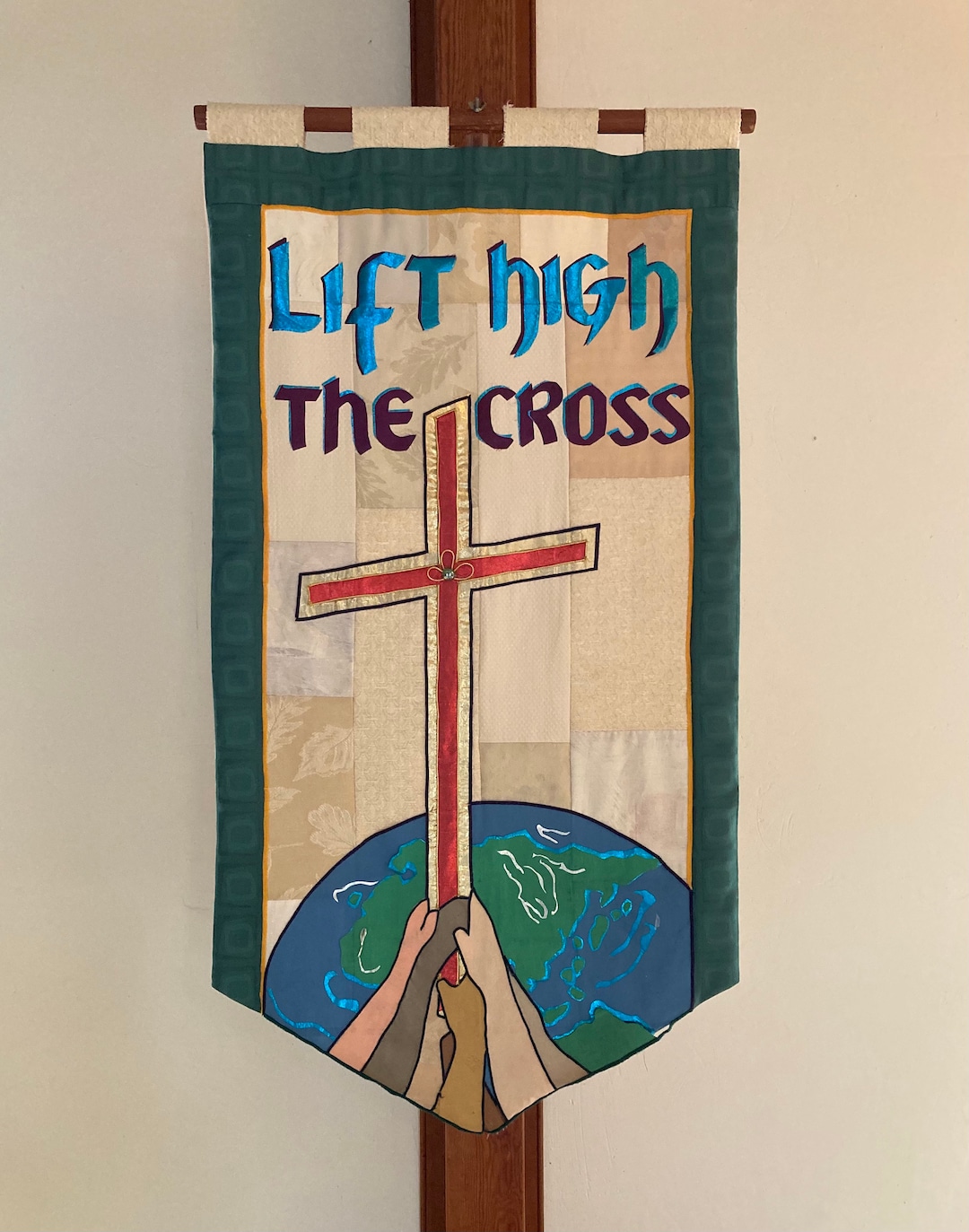 Handcrafted Banner, Lift High the Cross - Etsy