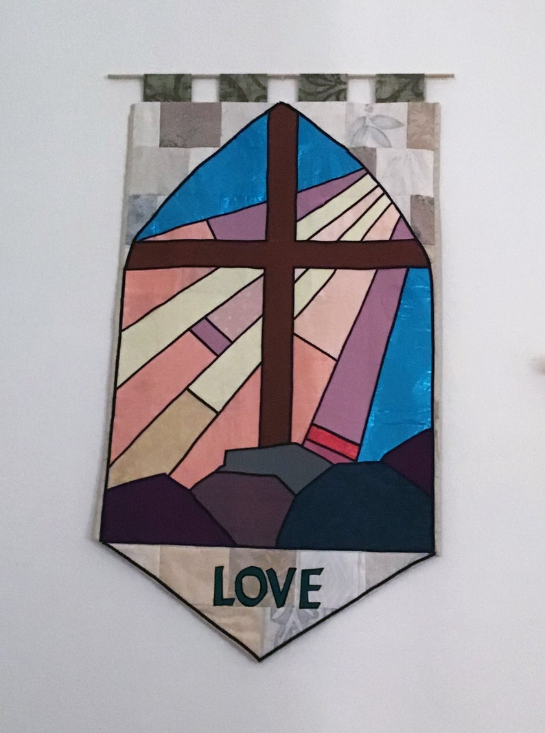 Love Religious Banner - Hanging Church Banner - Etsy