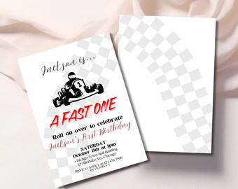 Fast One Birthday Invite - Etsy