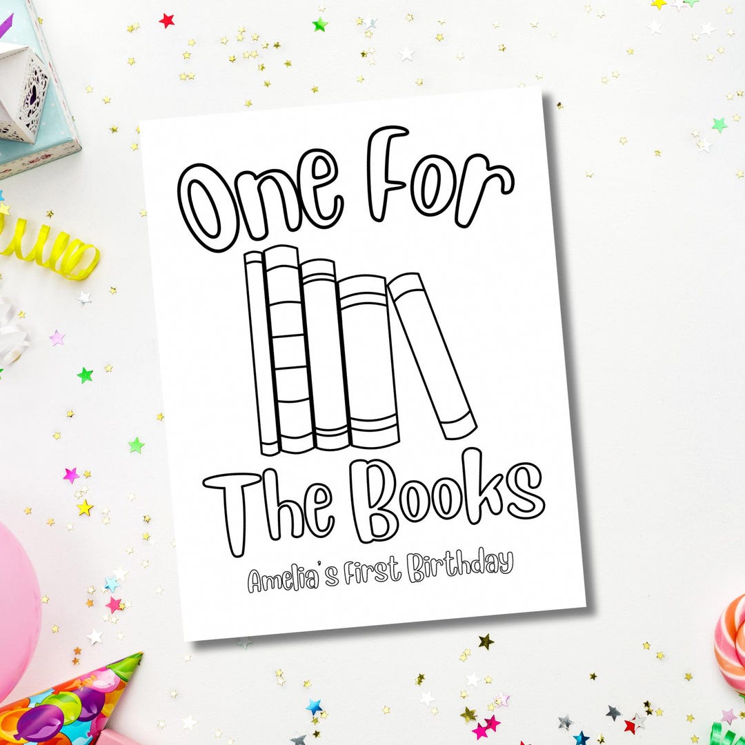 Chapter One First Birthday Coloring Page, First Chapter Birthday Party ...