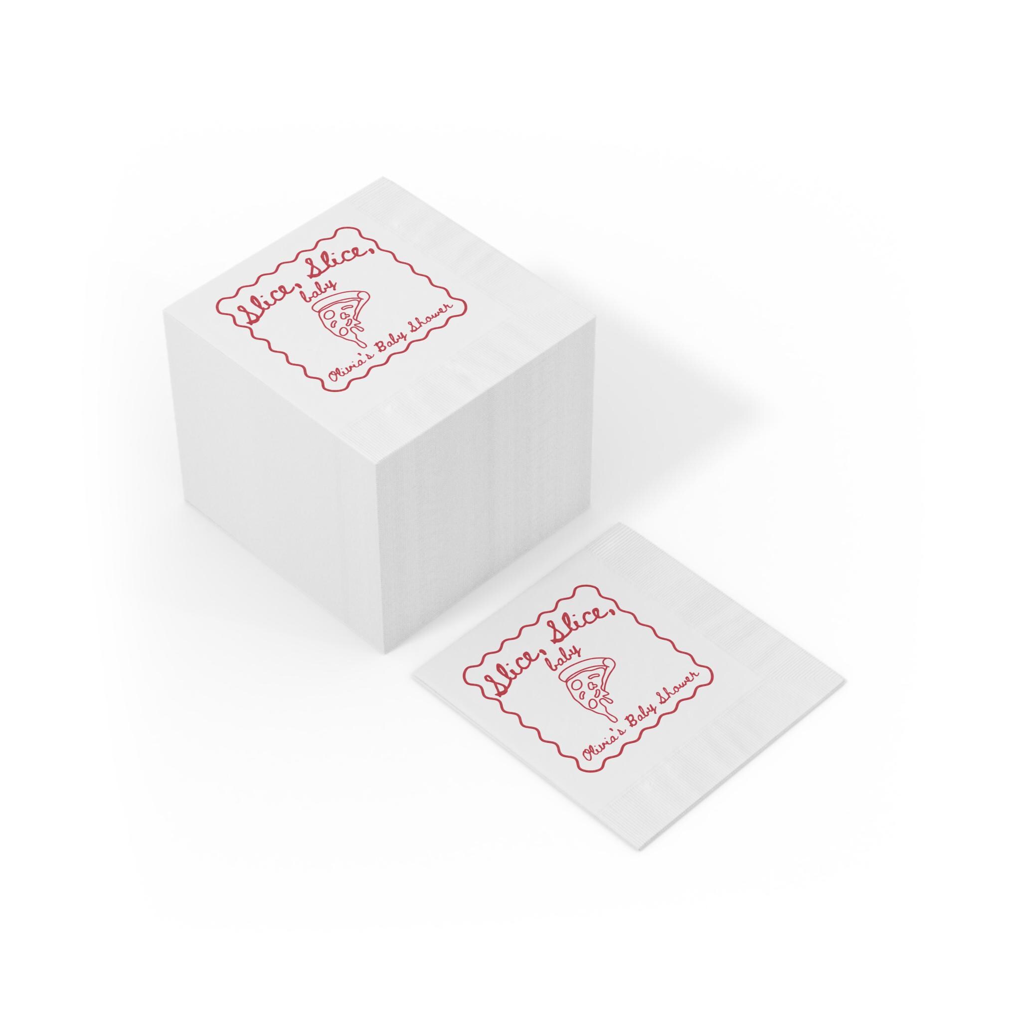 Slice Slice Baby Shower Napkins, Italian Pizza Baby Shower Decorations ...