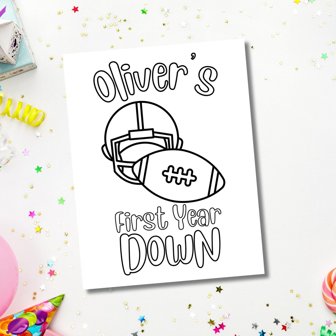 First Year Down Birthday Decorations, Boy 1st Birthday Party Activity ...
