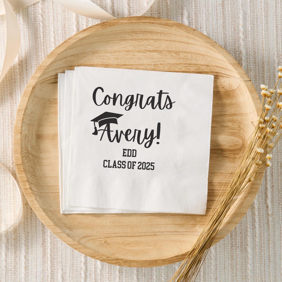 EDD Graduation Table Decorations, EDD Graduation Party Napkins, Grad ...