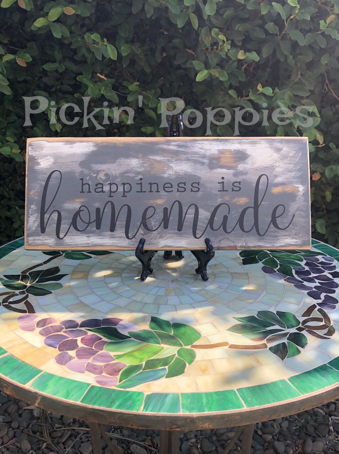 Happiness is Homemade Sign- Hand Painted Wood Sign, Rustic Wood Sign ...