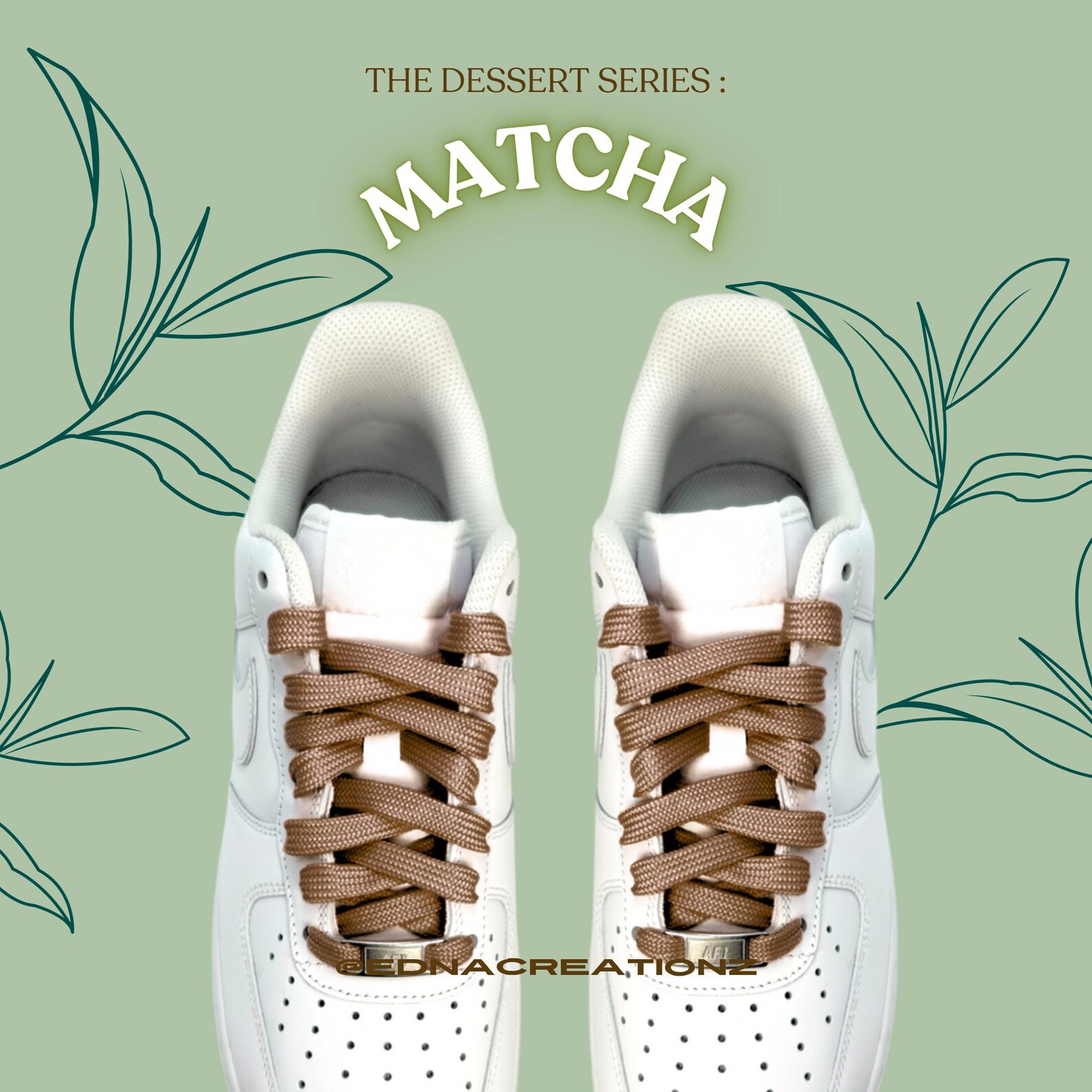 Dessert Series Matcha Custom Nike AF1 Earth Green Ice Cream Design ...