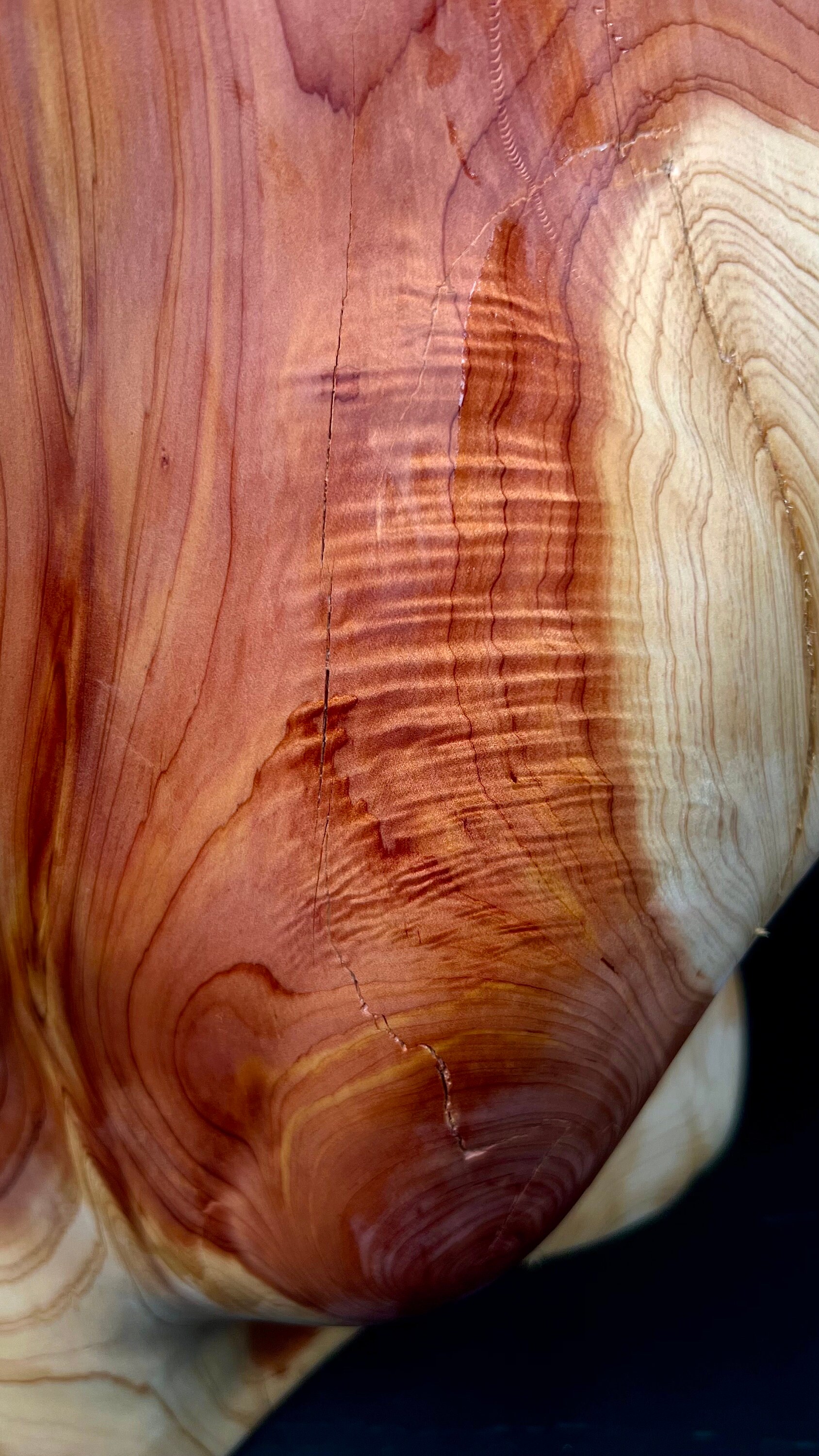Hand Carved Cedar Side Table - Etsy