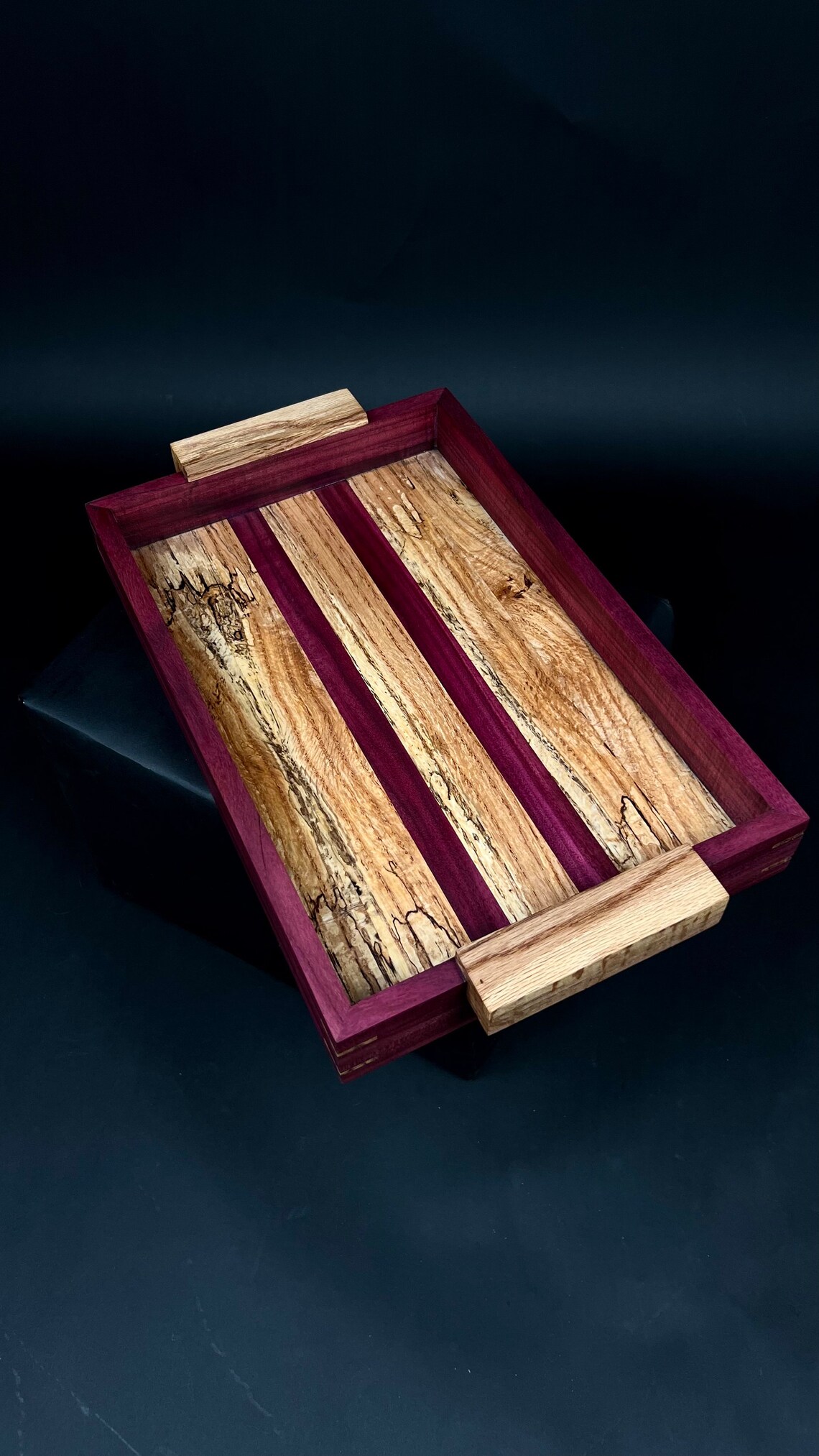 Handmade Purple Heart and Sugar Maple Serving Tray No. 2 - Etsy