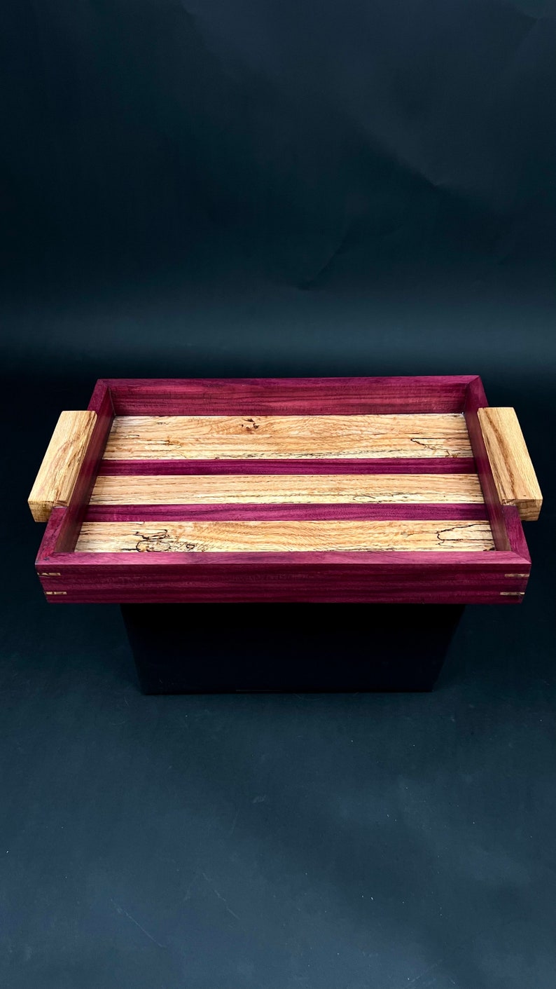 Handmade Purple Heart and Sugar Maple Serving Tray No. 2 - Etsy