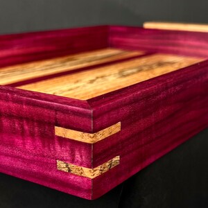 Handmade Purple Heart and Sugar Maple Serving Tray No. 1 - Etsy