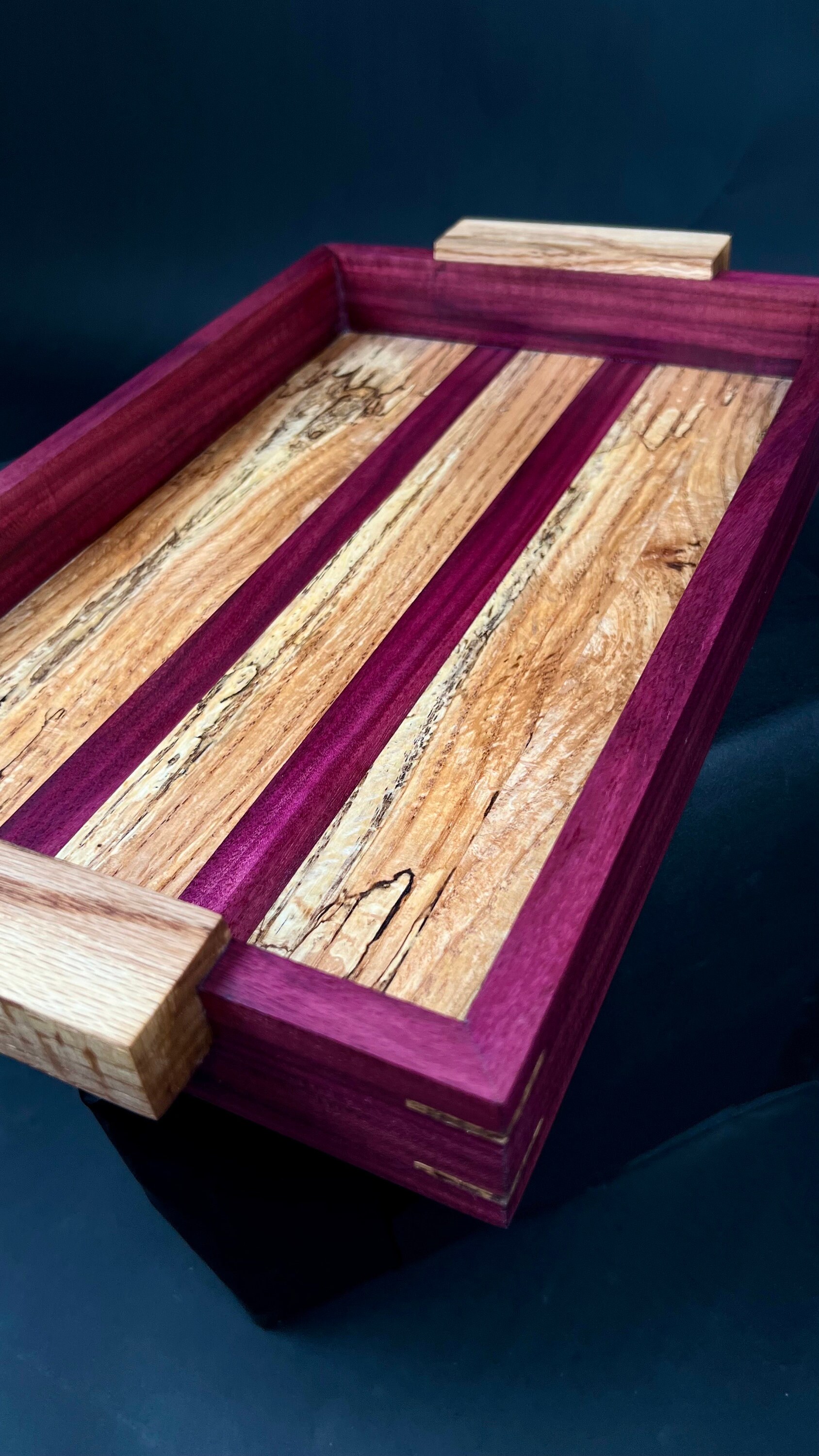 Handmade Purple Heart and Sugar Maple Serving Tray No. 2 - Etsy