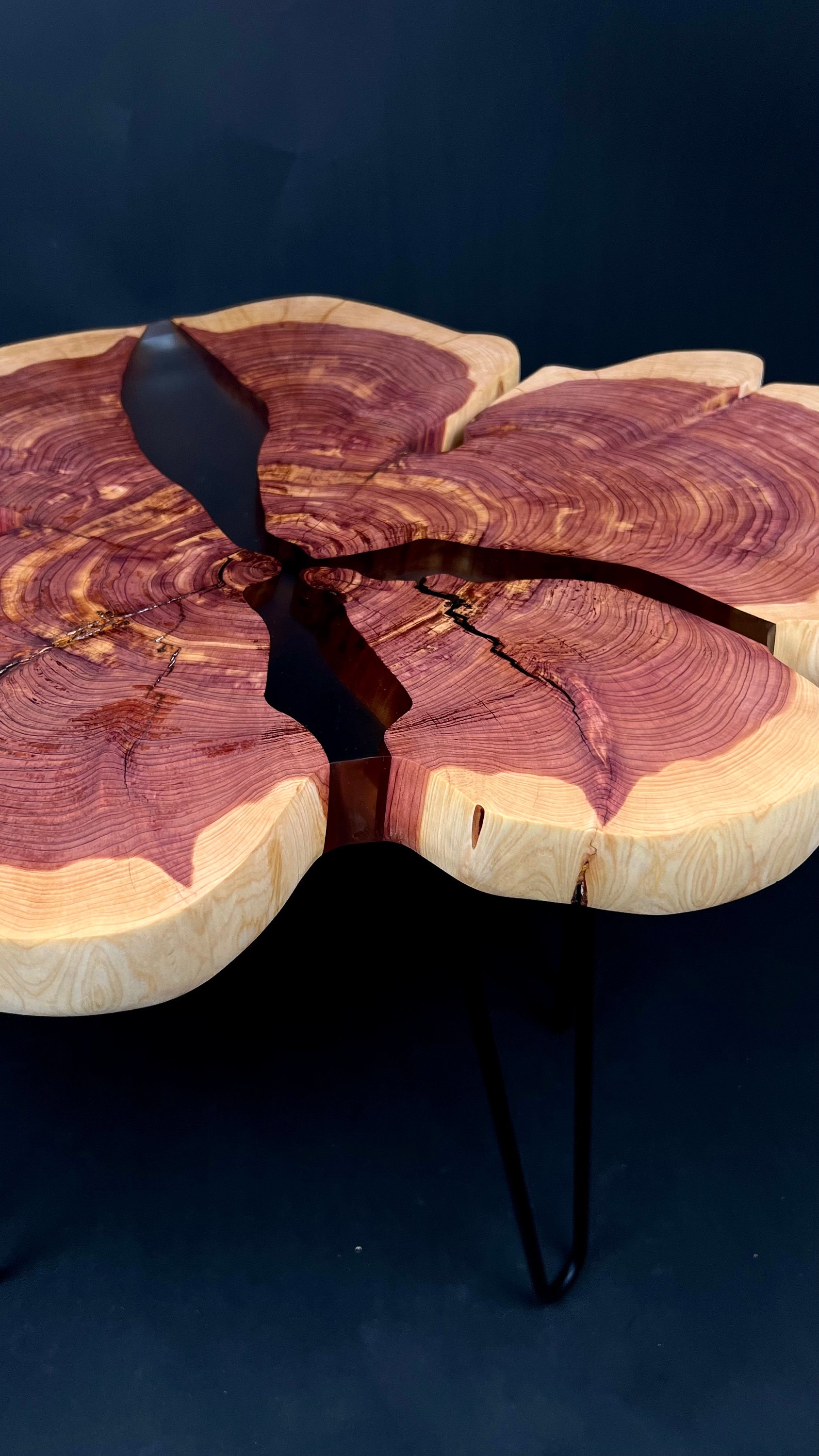 Handmade Cedar and Epoxy Coffee Table - Etsy