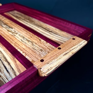 Handmade Purple Heart and Sugar Maple Serving Tray No. 1 - Etsy