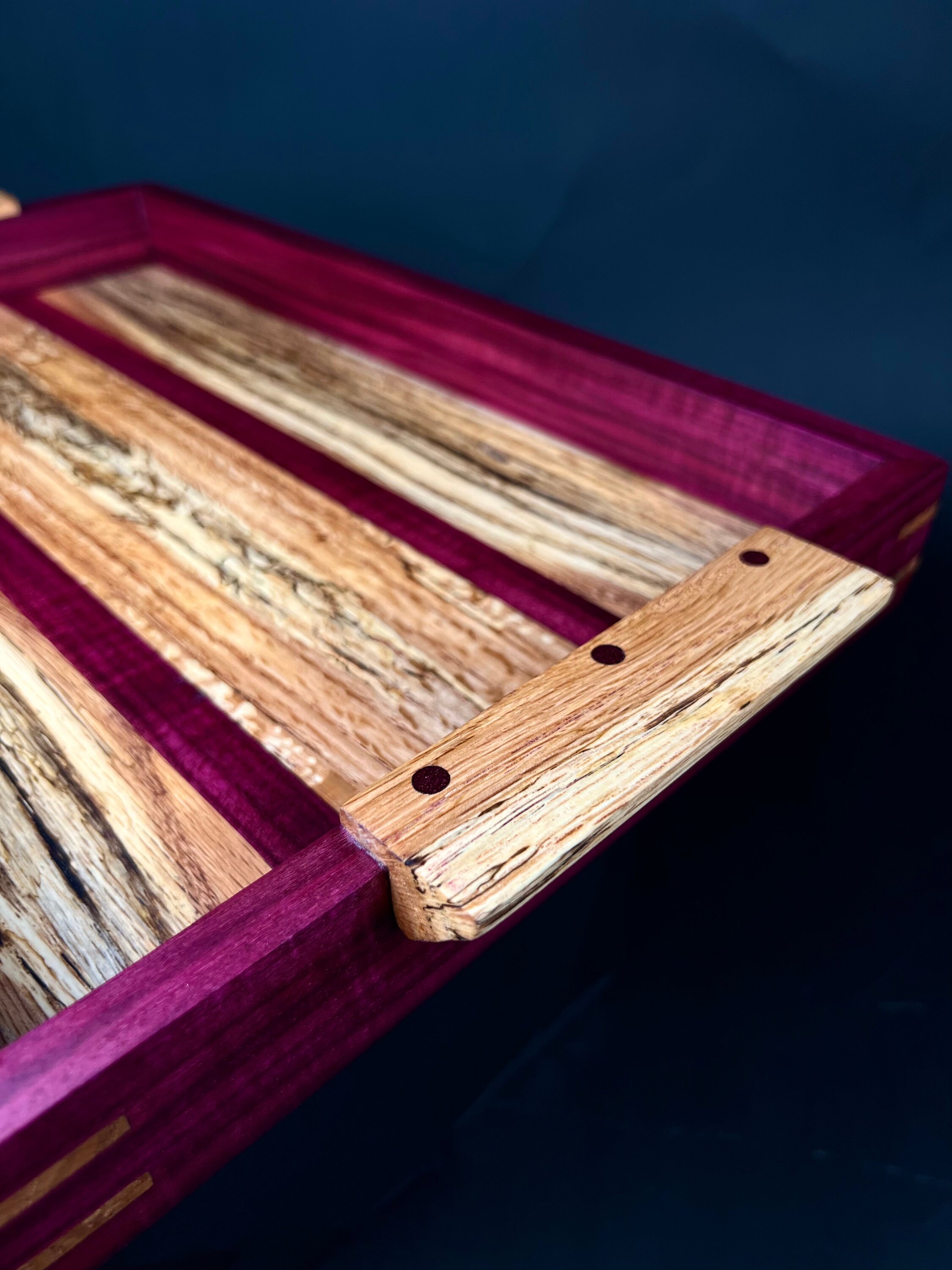 Handmade Purple Heart and Sugar Maple Serving Tray No. 1 - Etsy