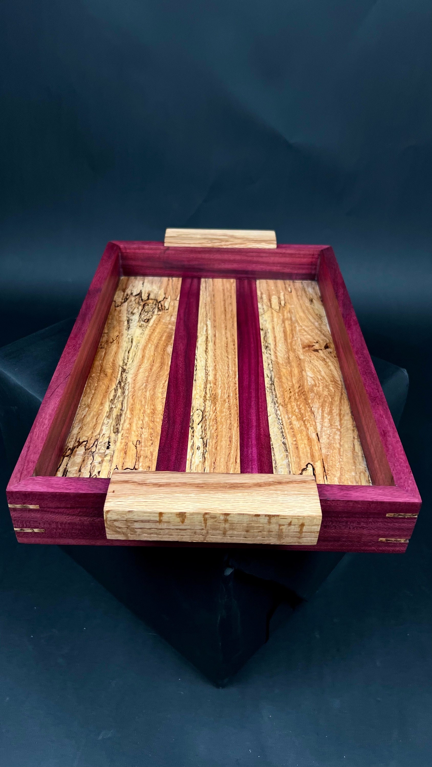 Handmade Purple Heart and Sugar Maple Serving Tray No. 2 - Etsy