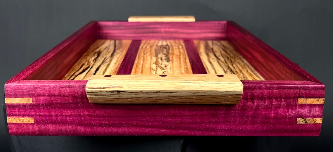 Handmade Purple Heart and Sugar Maple Serving Tray No. 1 - Etsy