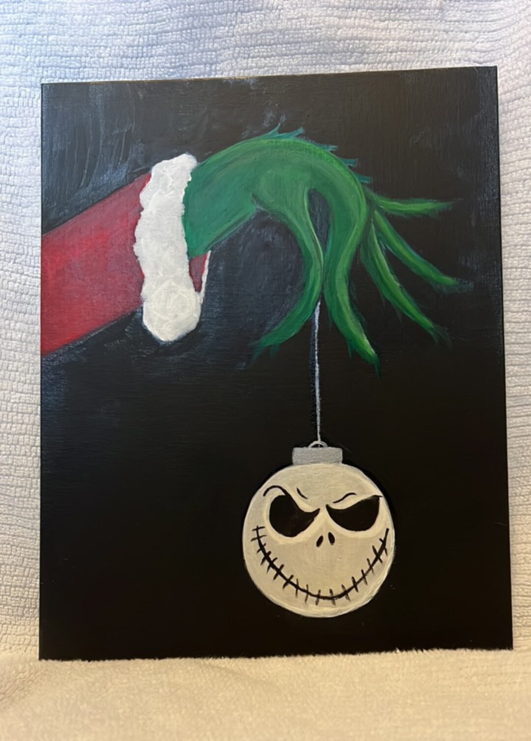 Grinch Hand With Jack Skellington Ornament / Christmas / Jack ...