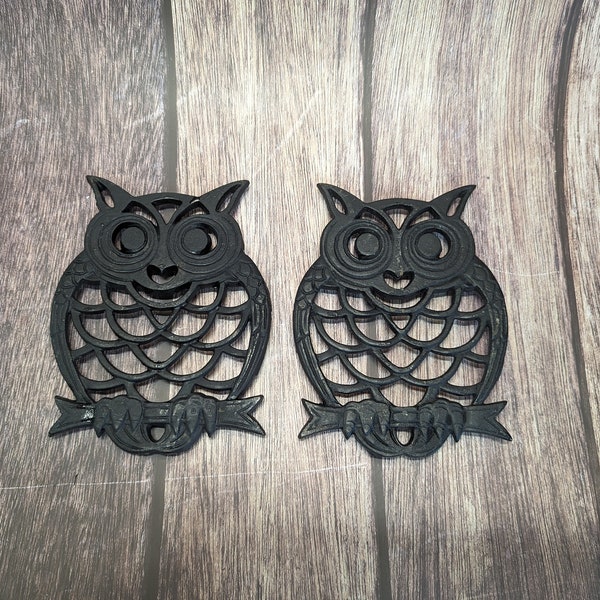 Cast Iron Owl Trivet - Etsy