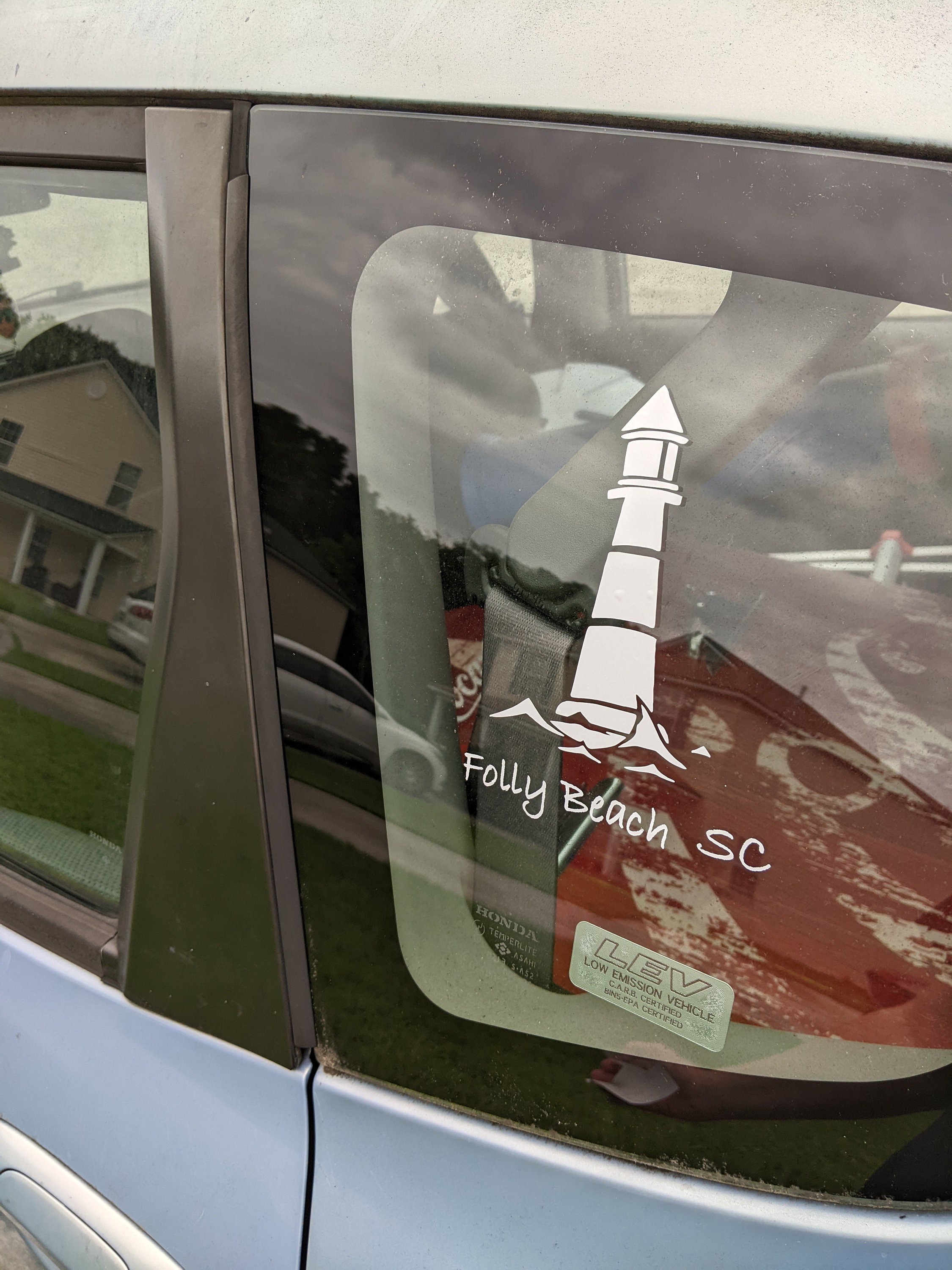 Folly Beach Lighthouse Car Decal, Lighthouse Sticker - Etsy