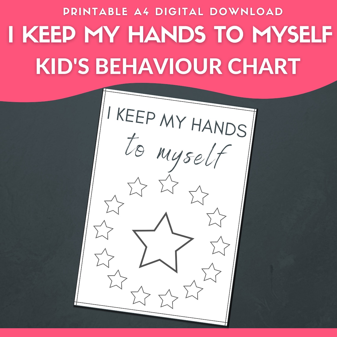 Kids' Behaviour Chart I Keep My Hands to Myself - Etsy