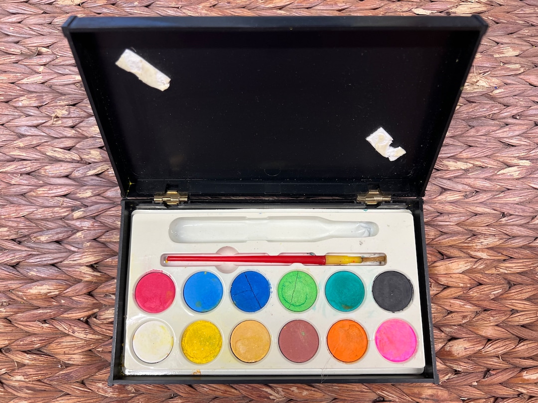 Vintage Watercolor Paint Box - Etsy