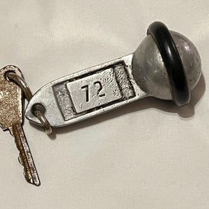 RARE! Antique Heavy Metal Hotel Keychain Fob With Key Marrakech Morocco ...