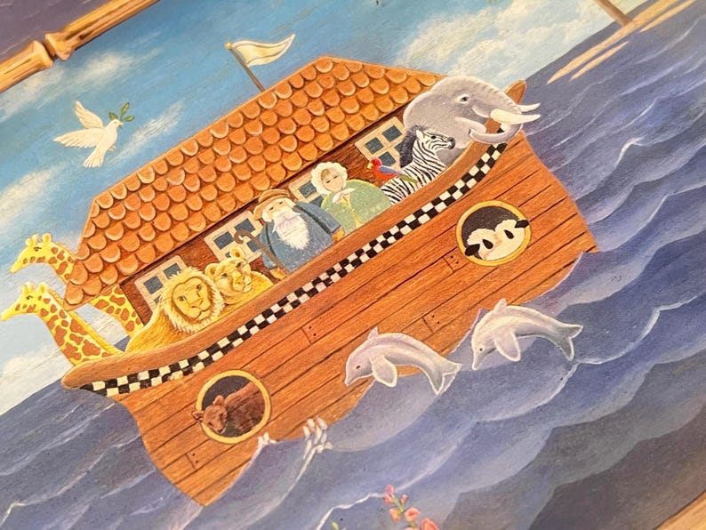 Noah’s Ark Print 8 X 10 Vintage Elizabeth Brownd Art Arthur Kaplan Co ...