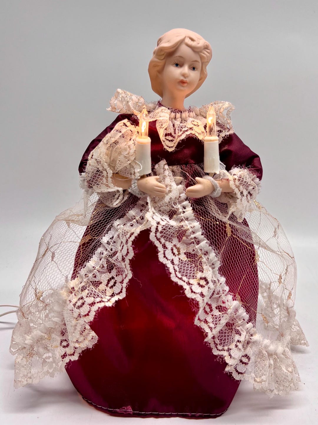 Lighted Christmas Tree Topper Victorian Girl - Etsy