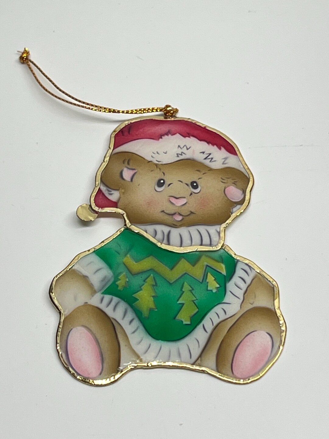 Capiz Shell Teddy Bear Christmas Ornament - Etsy