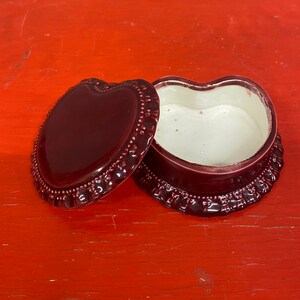 Heart Shaped Ceramic Trinket Box W/lid - 1983 Gator Mold Co. Pottery ...