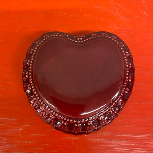 Heart Shaped Ceramic Trinket Box W/lid - 1983 Gator Mold Co. Pottery ...
