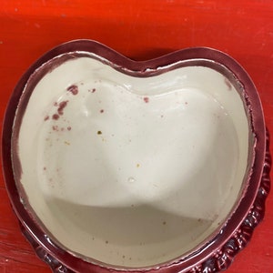 Heart Shaped Ceramic Trinket Box W/lid - 1983 Gator Mold Co. Pottery ...