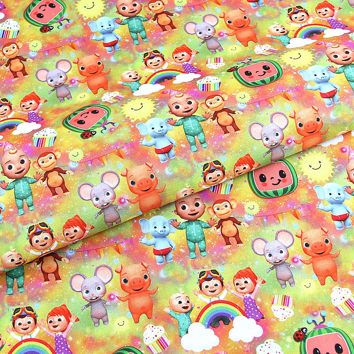 Cocomelon Fabric Sunshine Cocomelon 100% Cotton Fabric | Etsy