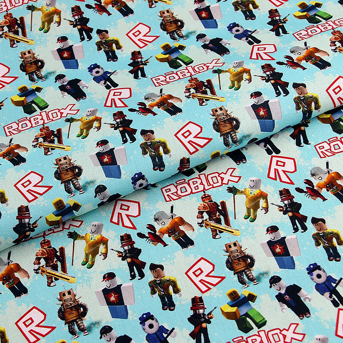 Roblox Fabric 100% Cotton Fabric Cartoon Printed Cotton | Etsy