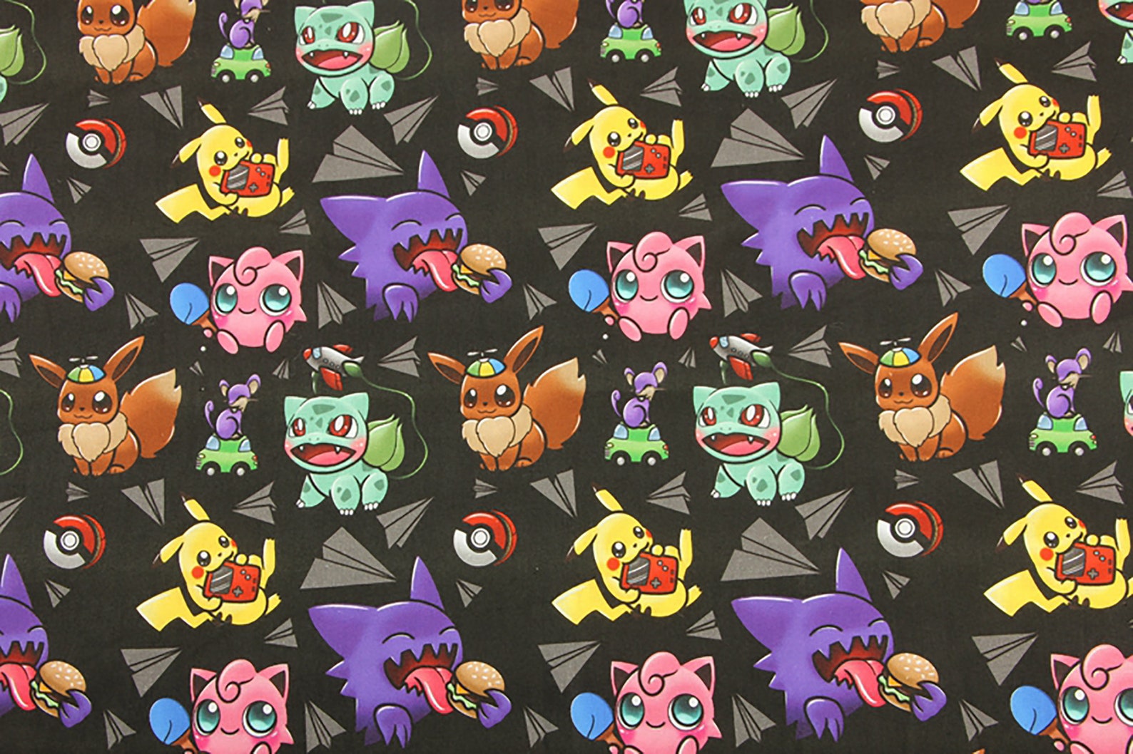 Pokemon Fabric 100% Cotton Fabric Cartoon Printed Cotton | Etsy