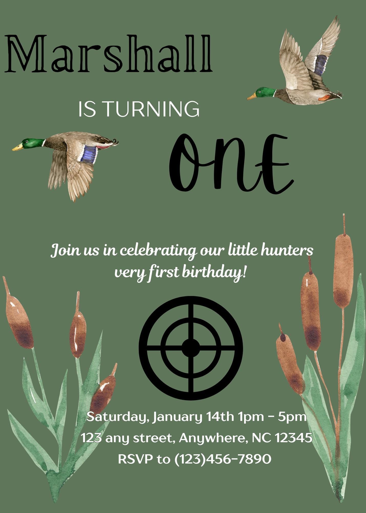 Duck Hunter Birthday Party Invitation - Digital Download - Personalized ...