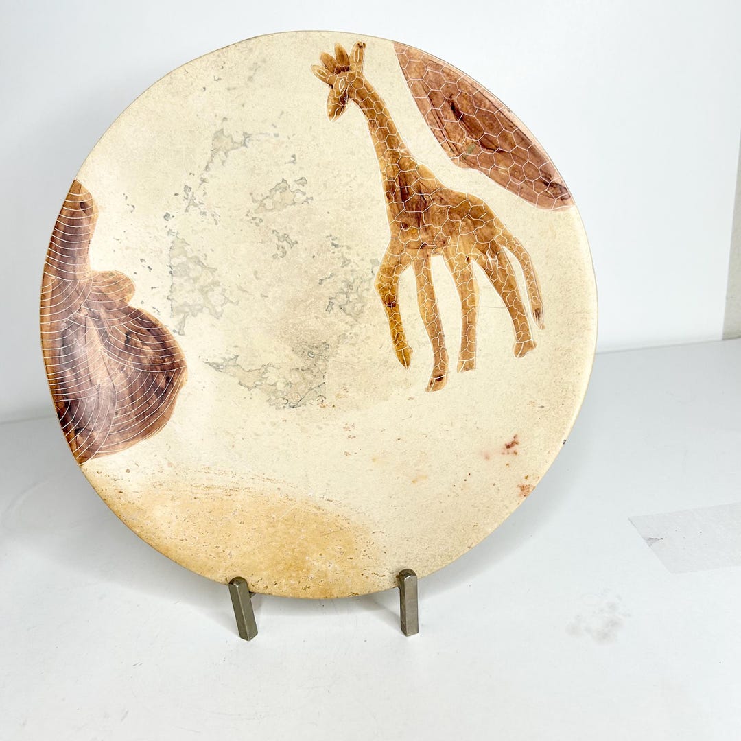 Hand-carved Stone Giraffe Plate – Safari Tribal Decor - Etsy
