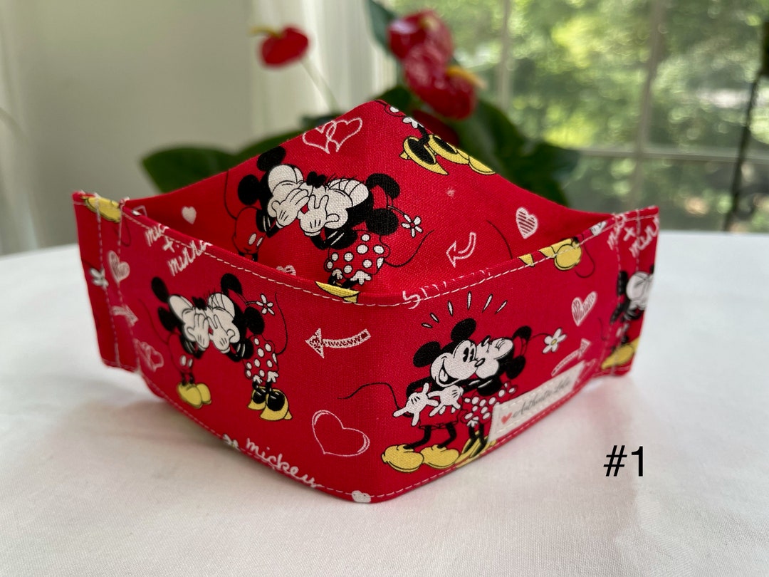 Mickey and Minnie Disney Anti-fog 100% Cotton 3D Face Masks for Adults ...