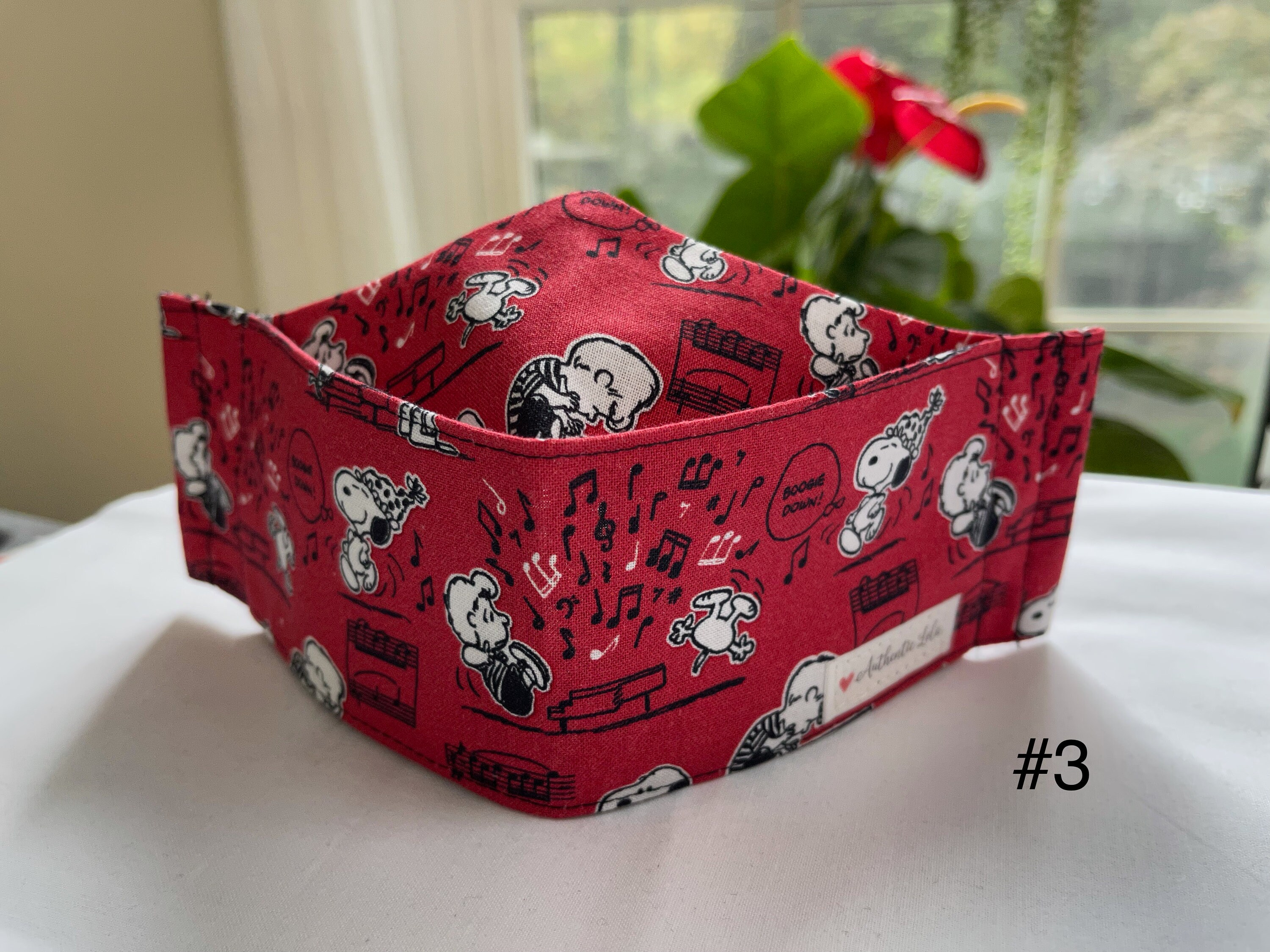 Snoopy Anti-fog 100% Cotton 3D Face Mask for | Etsy