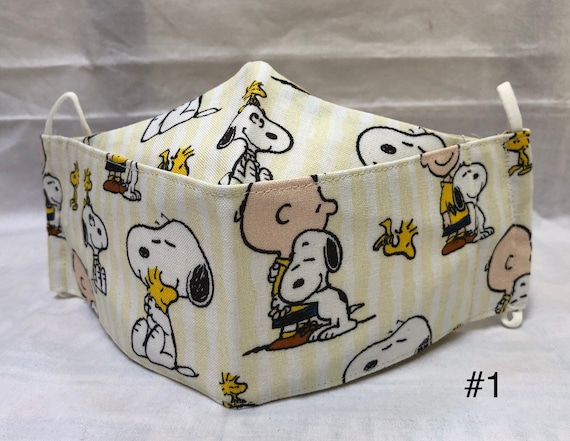 Snoopy Anti-fog 100% Cotton 3D Face Mask for | Etsy