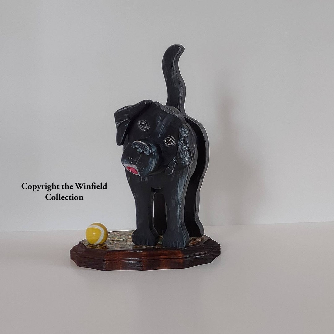Wooden Black Labrador - Etsy