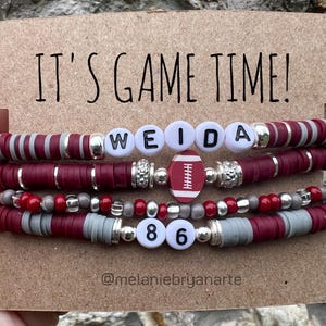 Sports Team Stacks Personalized Custom Bracelets Team Spirit Bracelets ...