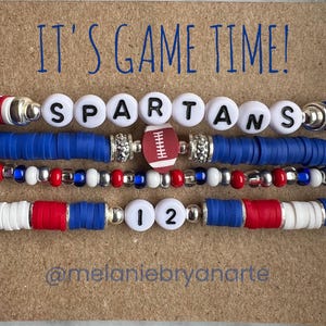 Sports Team Stacks Personalized Custom Bracelets Team Spirit Bracelets ...